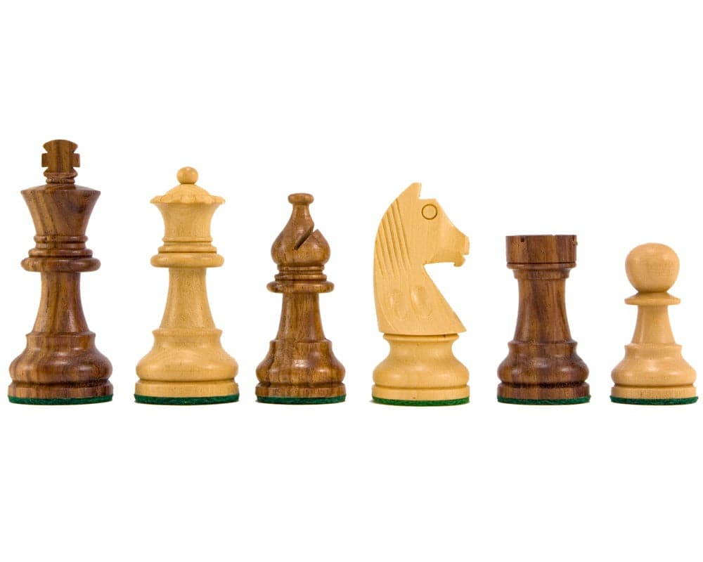 Kopf-nach-unten Springer Schachfiguren aus Sheesham - 6 cm